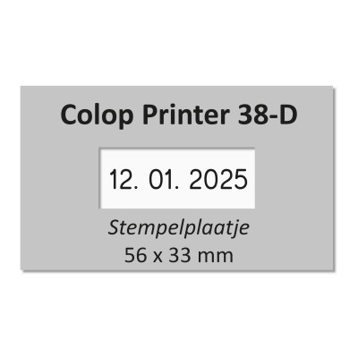 Tekstplaatje Colop Printer 38/D kopen | Bureaustempels.be
